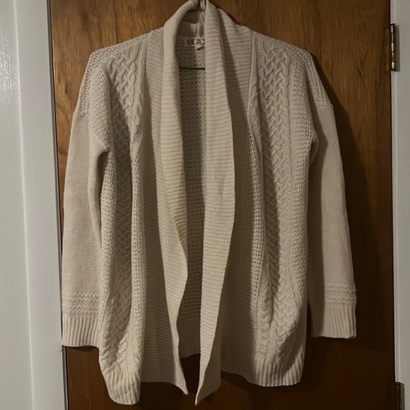 Pink Rose | Sweaters | Ivory Open Cardigan | Poshmark